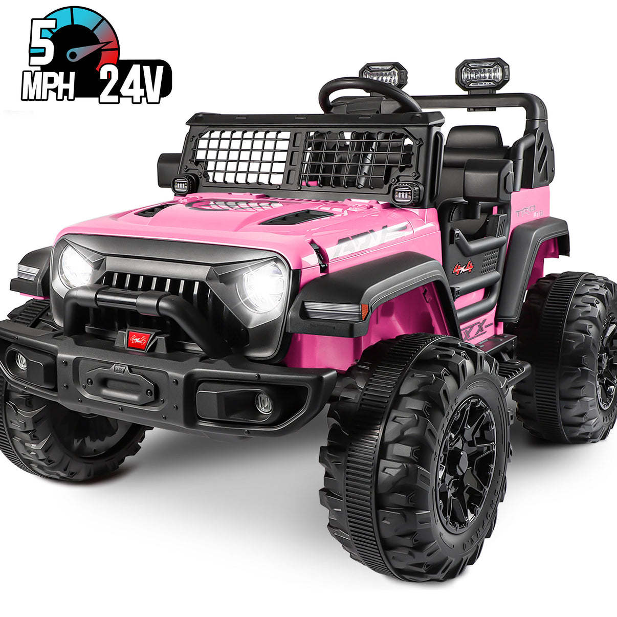 Wisairt 24V Kids Ride On Truck, 2 Seater Powered Ride On Car w/ Remote ...